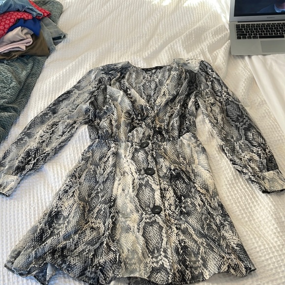 Zara | Dresses | Zara Snakeskin Dress | Poshmark